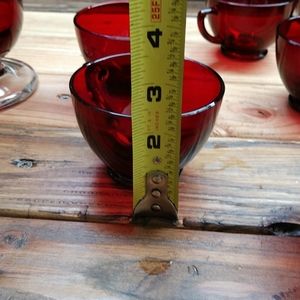 Kitchen | Vintage Ruby Red Pitcher Set | Poshmark